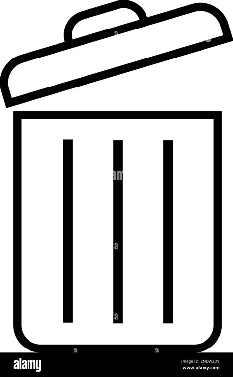 Delete Icon Garbage Trash Can Rubbish Basket Recycle Bin Waste Container Simple Flat Button