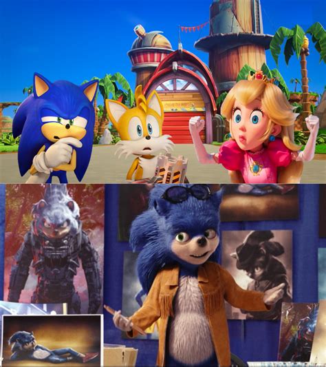 Sonic Tails And Peach Are Shocked By Ugly Sonic By Sonicspider21 On