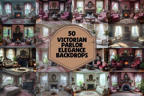 50 Victorian Parlor Photography Backdrops Elegant Antique Scenes