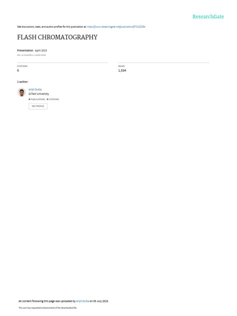 Flash Chromatography Pdf Chromatography High Performance Liquid