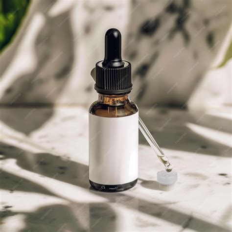 Premium Photo Small Dropper Bottle Presentation With Blank Label