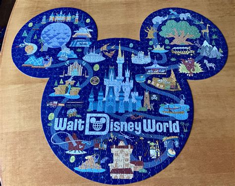 Mickey Mouse Icon Walt Disney World Map 1000 Pieces Disney Entry