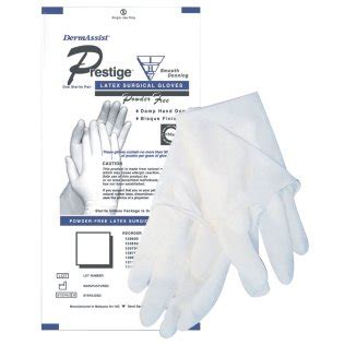Dermassist Surgical Sterile Latex Powder Free Gloves Size 7