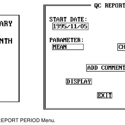 C Right Qc Report Parameter Comment And Display Menu Download Scientific Diagram