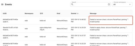 networkchaos failed to recover chaos strconv parsefloat parsing