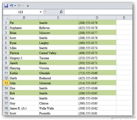 Microsoft Excel How To Alternate The Color Between Rows The Row