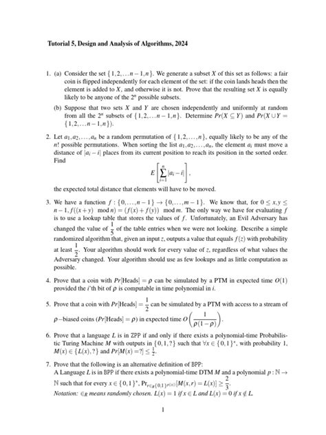Tutorial 5 Design And Analysis Of Algorithms 2024 Pdf