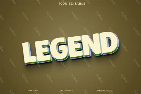 Legend Text Style Effect Archivo Psd Photoshop Premium