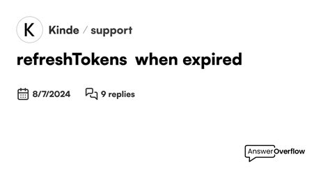 refreshtokens when expired kinde