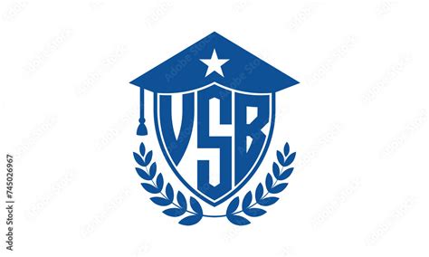 Vsb Three Letter Iconic Academic Logo Design Vector Template Monogram