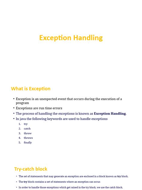 Exceptions In Java Pdf Method Computer Programming Software