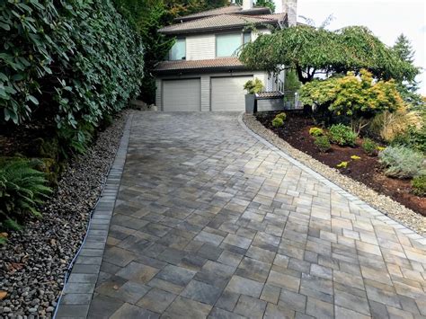 Snow Melt System Paver Driveway Traditional Landscape Portland