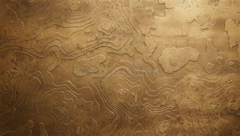 A Vintage Textured Background Of A Topographic Map Engraved On An Aged