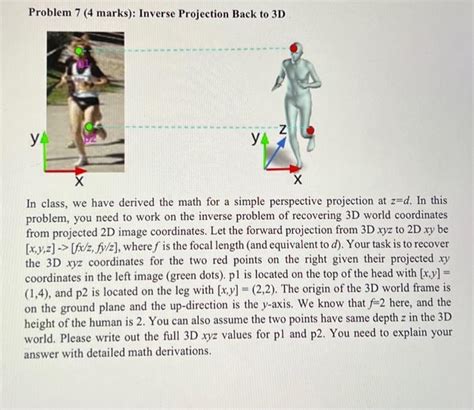 Solved Problem 7 4 Marks Inverse Projection Back To 3d In