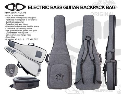 Electric Bass Guitar Backpack Bag Audio Other Audio Equipment On