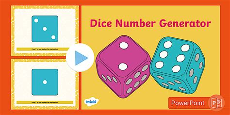 Online Interactive Dice Number Generator Powerpoint Twinkl