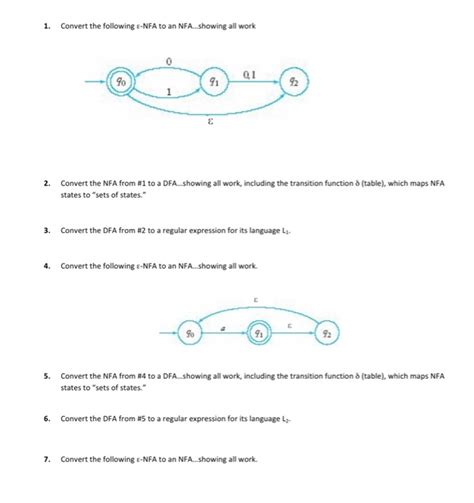 Solved 1 Convert The Following NFA To An NFA Showing All Chegg Com