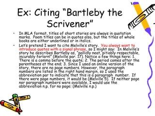 Mla Citations Ppt