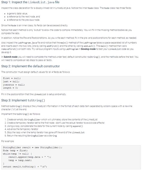 Solved Step 4 Implement Addfirst Method Addfirst