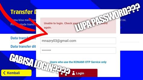 Cara Reset Password Akun Konami Efootball 2023 Mobile Youtube