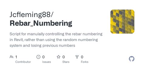 Github Jcfleming88rebarnumbering Script For Manulally Controlling