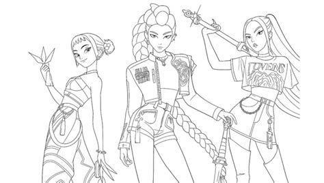 5 Dibujos De Las Guerreras K Pop Para Colorear Sonica
