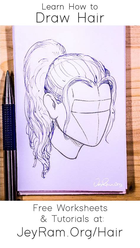 How To Draw Hair Tutorials Worksheets And References How To Draw Hair Drawing Tutorial