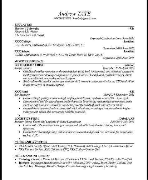 20m Roast My Cv Resume Hoping To Apply To Ib Am Corporate Finance