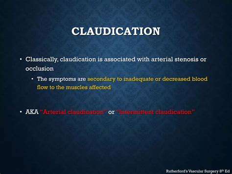 Topic Of Vascular Claudication Pdf