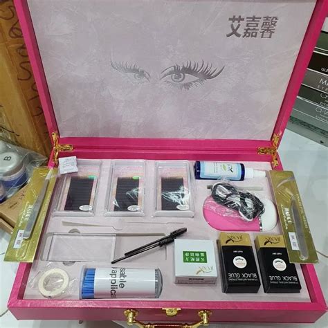 Black Permanent Eyelash Extensions Kit For Parlour Packaging Size 3