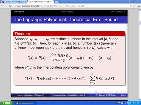 Interpolation Lagrange Interpolating Polynomials Question Mathematics Stack Exchange