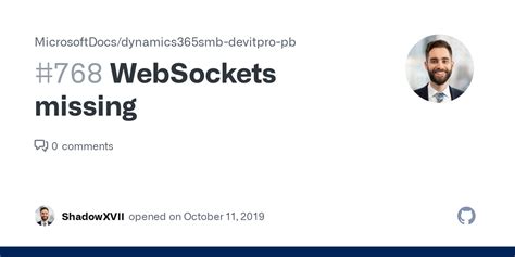 websockets missing · issue 768 · microsoftdocs dynamics365smb devitpro