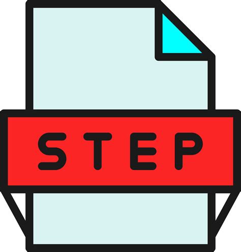 Step File Format Icon 15828707 Vector Art At Vecteezy