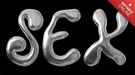 Sex Silver Liquid Metal Text Effect Generator