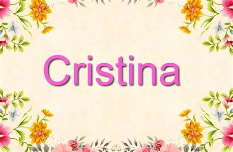 Significado De Cristina 👩nombres De Mujer