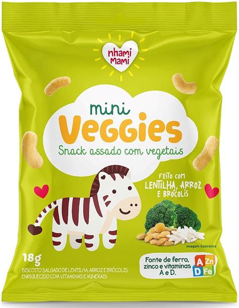 Mini Veggies Biscoito De Lentilha Arroz E Brócolis 18g Snick Snacks