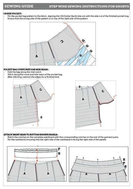 Sewing Instructions With Step Drawings 15 Images Behance