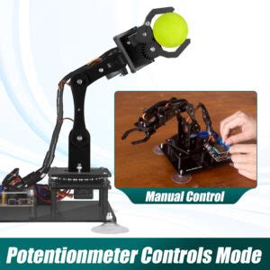 Adeept 5 DOF Robotic Arm Kit Compatible With Arduino IDE Programmable DIY Coding STEM Education