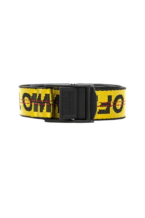 Off White Mini Industrial Belt In Yellow And Black Revolve