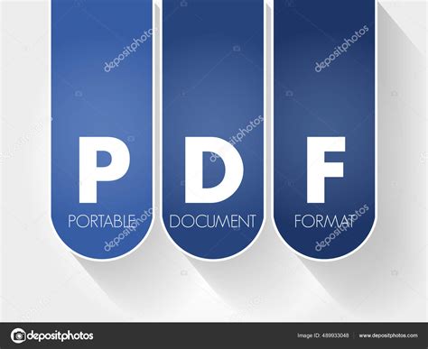 pdf portable document format acronym technology concept background