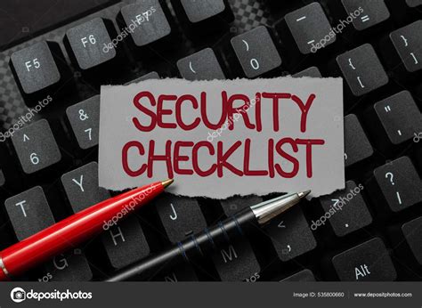 Inspiration Showing Sign Security Checklist Business Concept Protection Of Data And System
