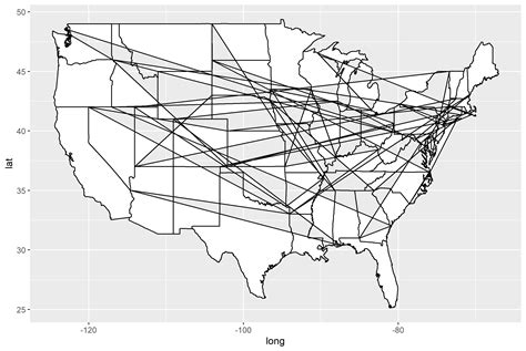 R Ggplot2 Plotting Coordinates On Map Using Geompoint Unwanted