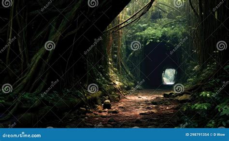 Tunnel In The Forest Stock Photo Image Of Deep Ground