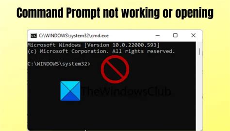 Command Prompt Not Working Or Opening In Windows 1110
