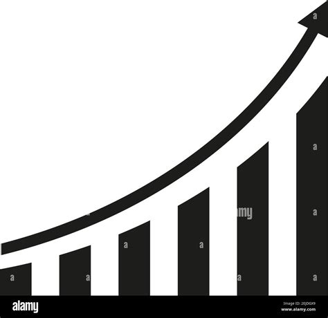Graph With Increase Report Diagram With Rise And Gain Progress Vector