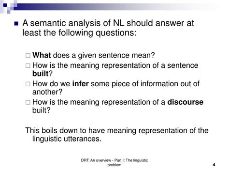 Ppt Discourse Representation Theory An Overview Powerpoint