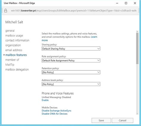 Network Administration How To Enable Mailbox Features In Microsoft