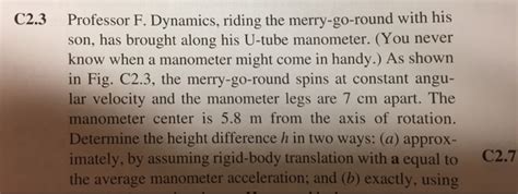 Solved the merry go round spins at constant angular velocity | Chegg.com