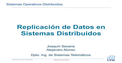 Replicación De Datos En Sistemas Distribuidos · Coherencia