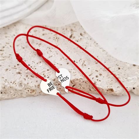 Bratari Best Friends Doua Jumatati De Inima Argint 925 Placat Cu Aur 18k Snur Reglabil